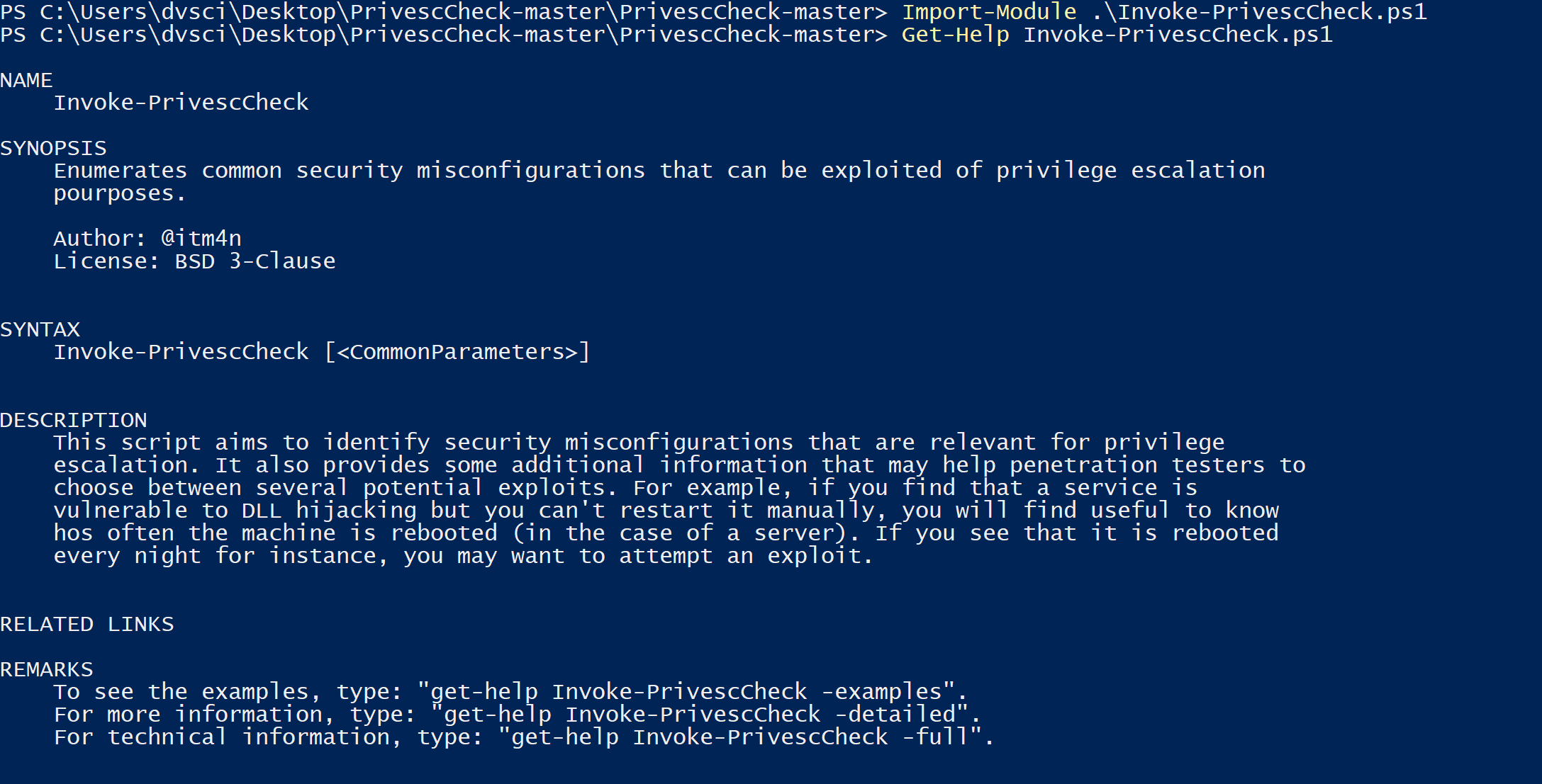 PrivescCheck: Privilege Escalation Enumeration Script for Windows PrivescCheck: Privilege Escalation Enumeration Script for Windows