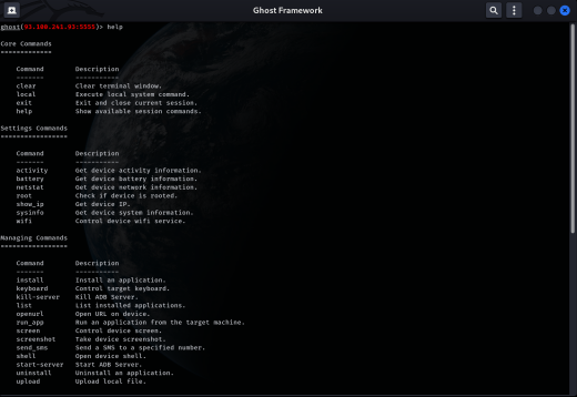 Ghost Framework An Android Post Exploitation Framework 1667