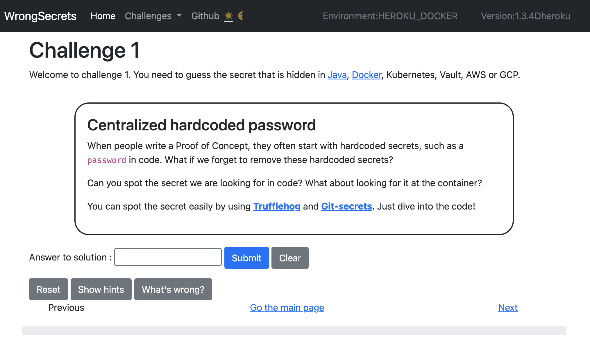 OWASP WrongSecrets: Secrets Management-focused vulnerable app OWASP WrongSecrets: Secrets Management-focused vulnerable app