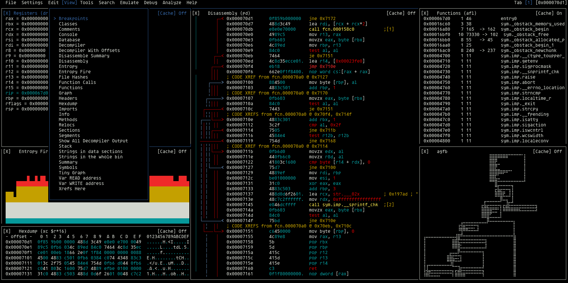 Radare2 Unix Like Reverse Engineering Framework And Commandline Tools